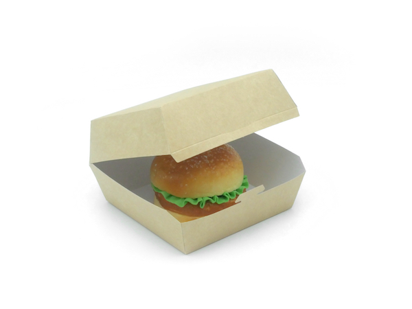 BOITE BURGER GRANDE GAMME KRAFT BRUN INTERIEUR BLANC 140X140X90 MM (25 ...